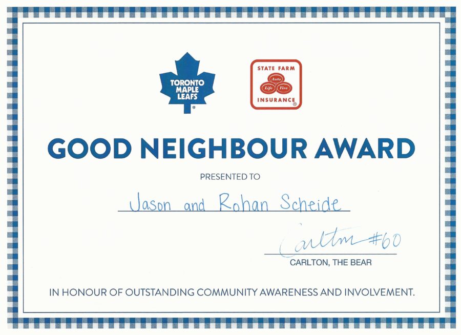 State Farm Good Neighbour Award | Spadina Security